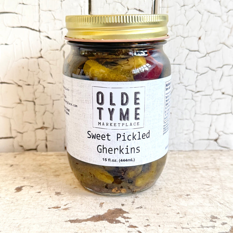 Sweet Pickled Gherkins – Olde Tyme Marketplace