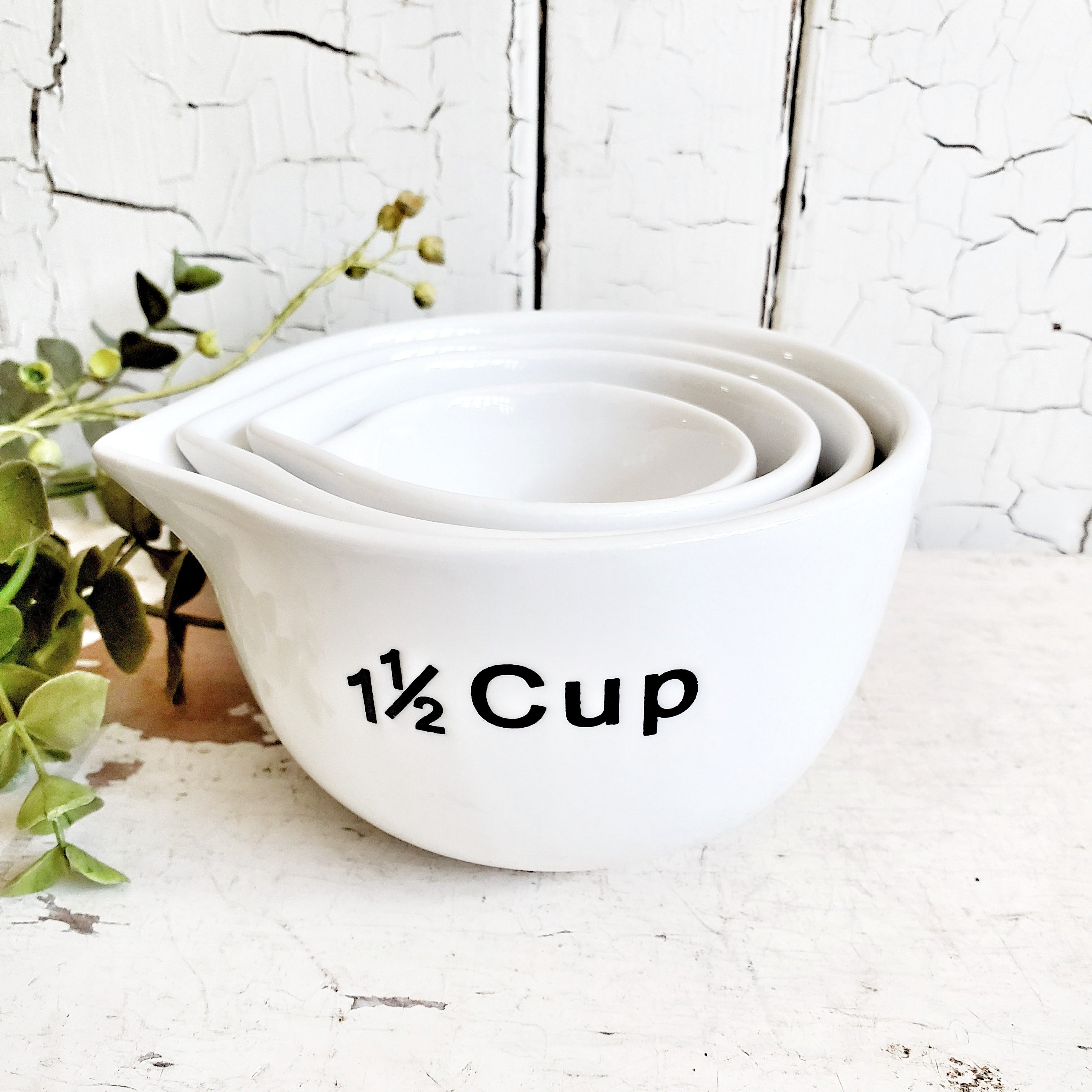 Set of 4 Ceramic Nested Measuring Cups – Olde Tyme Marketplace
