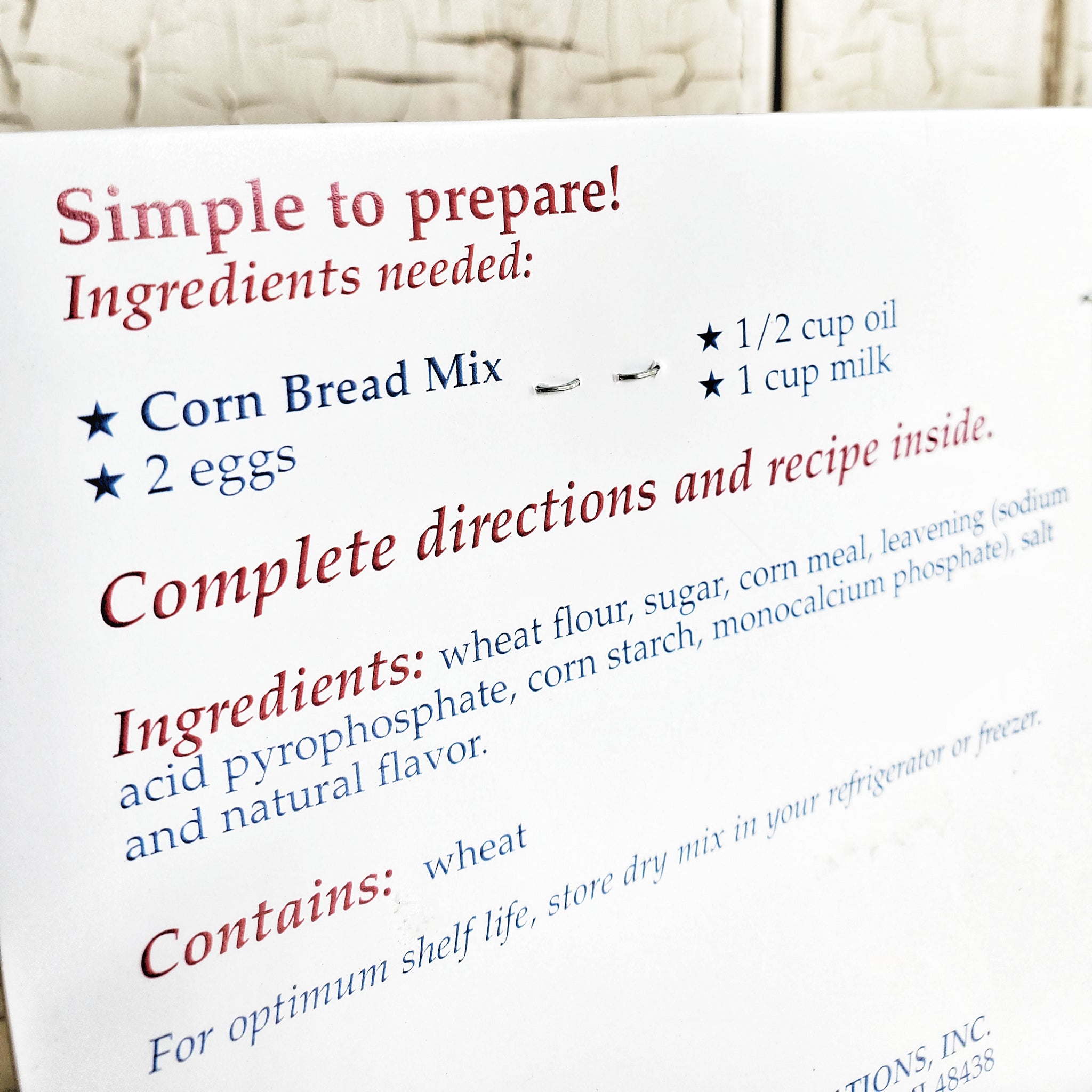 Country Cornbread Mix – Olde Tyme Marketplace